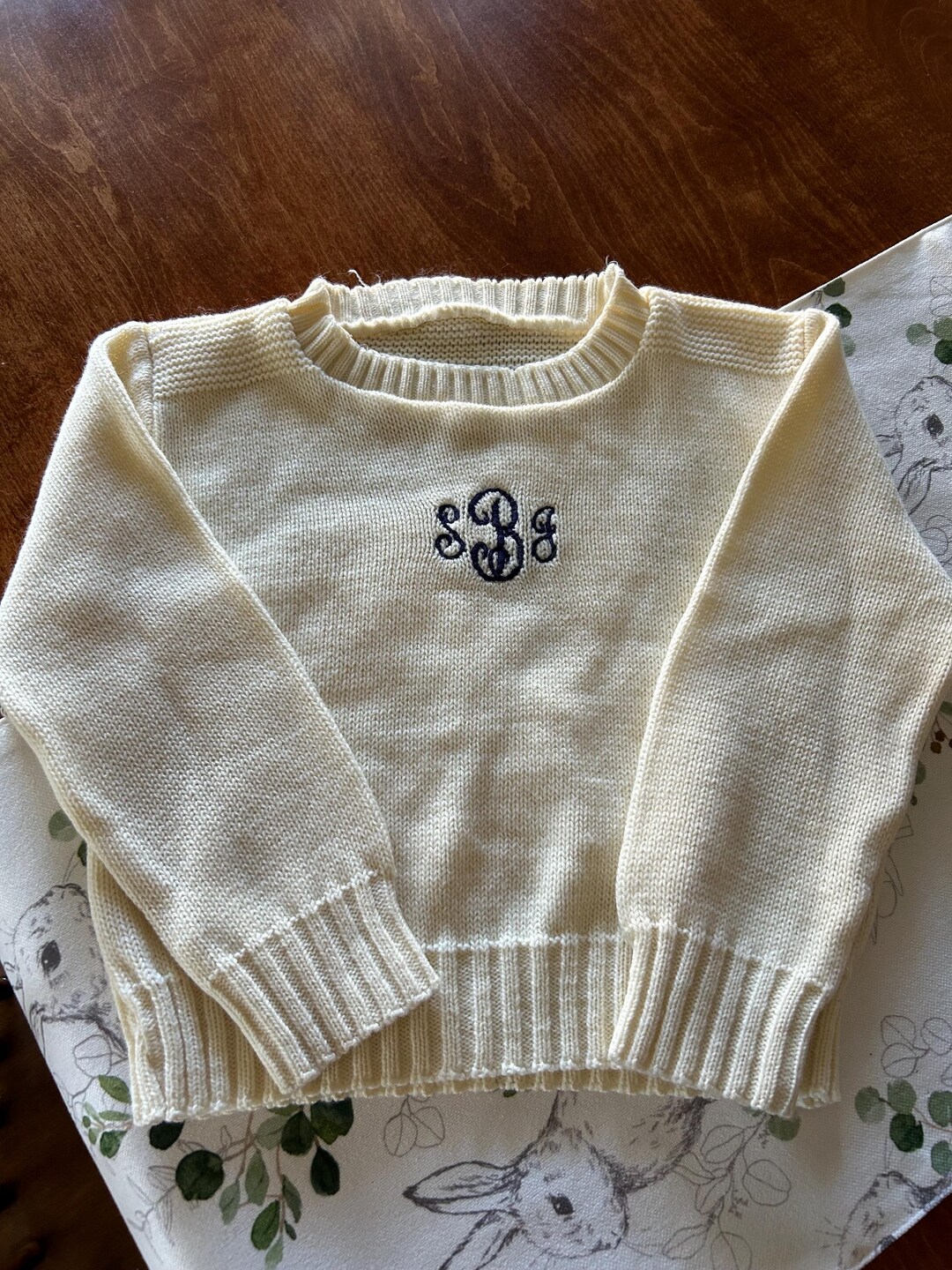 Vintage Girls Monogrammed Sweater - Etsy