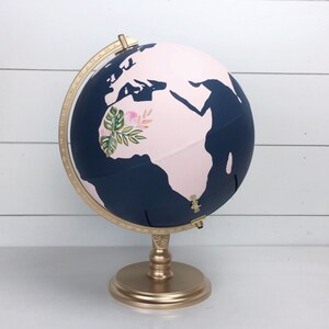 Globe Card Box for Wedding Gifts or Guestbook With Custom - Etsy