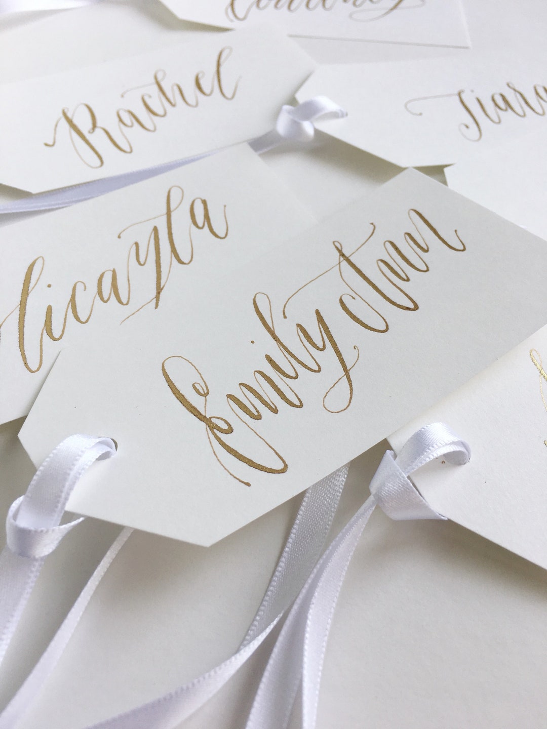 Calligraphy Gift Tags, Wedding Gift Tags, Bridesmaid Gift Tags, Gold ...