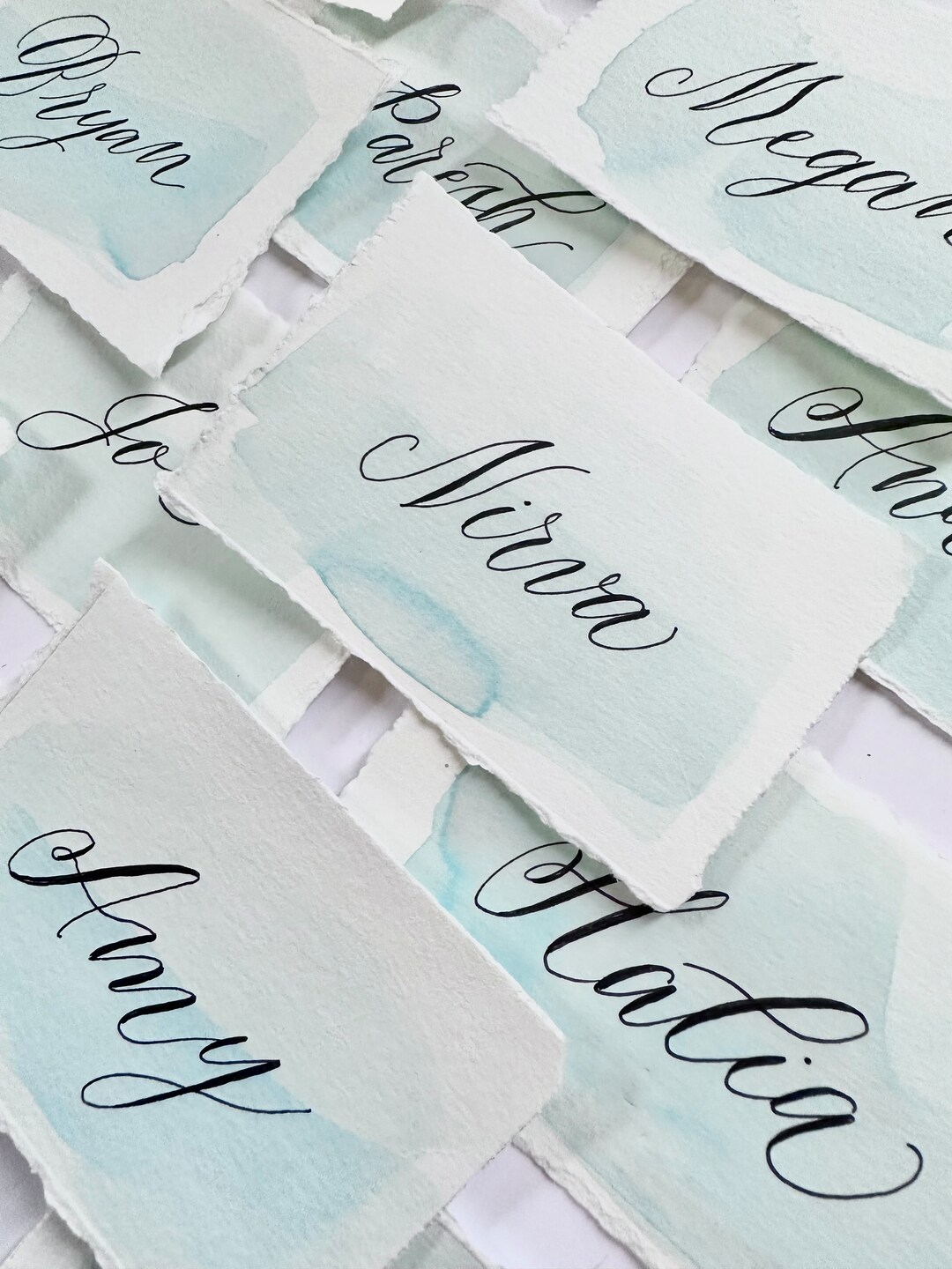 Custom Flat Watercolor Place Cards With Weddings and Events With ...