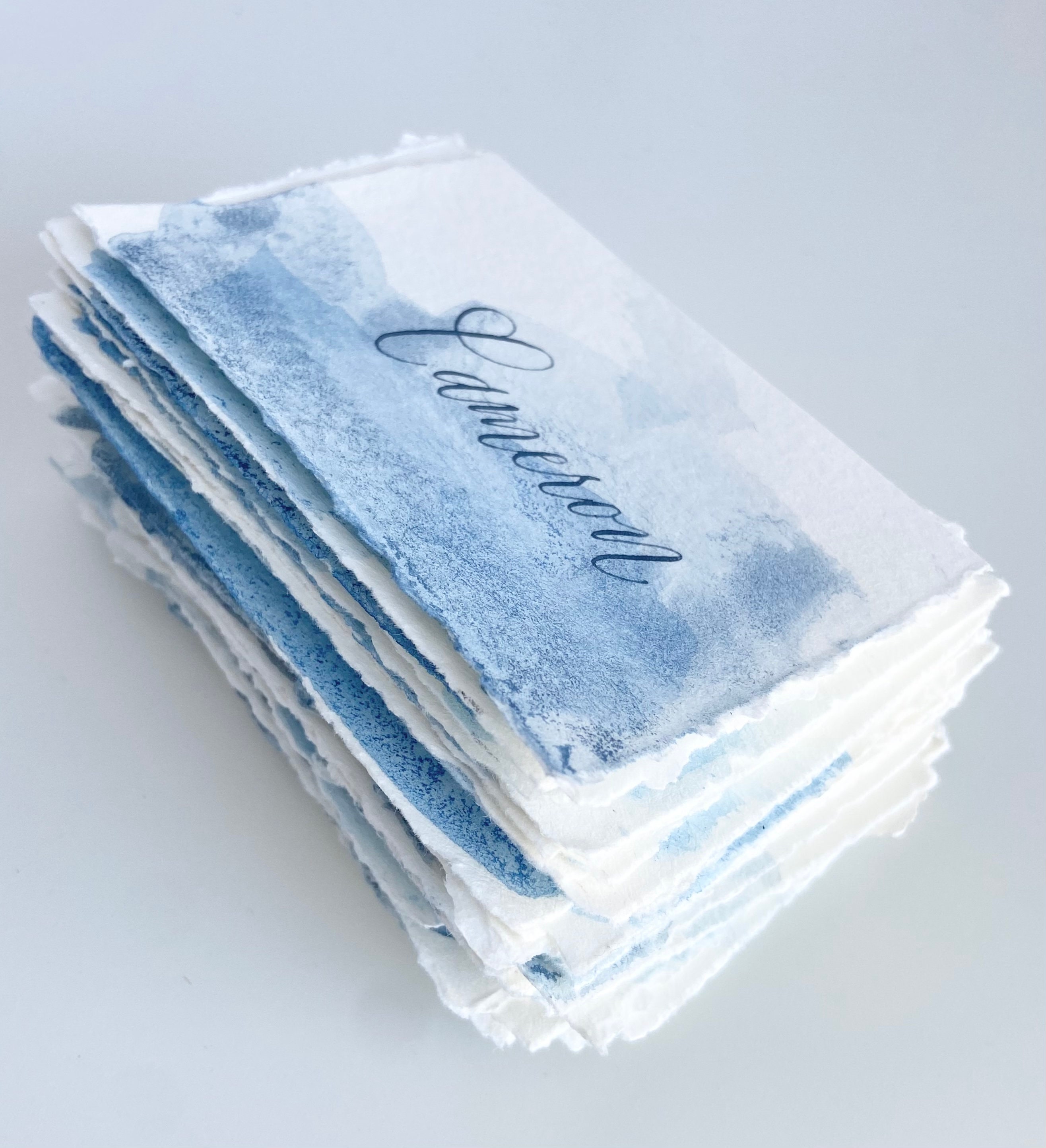 Custom Flat Watercolor Place Cards With Weddings and Events - Etsy