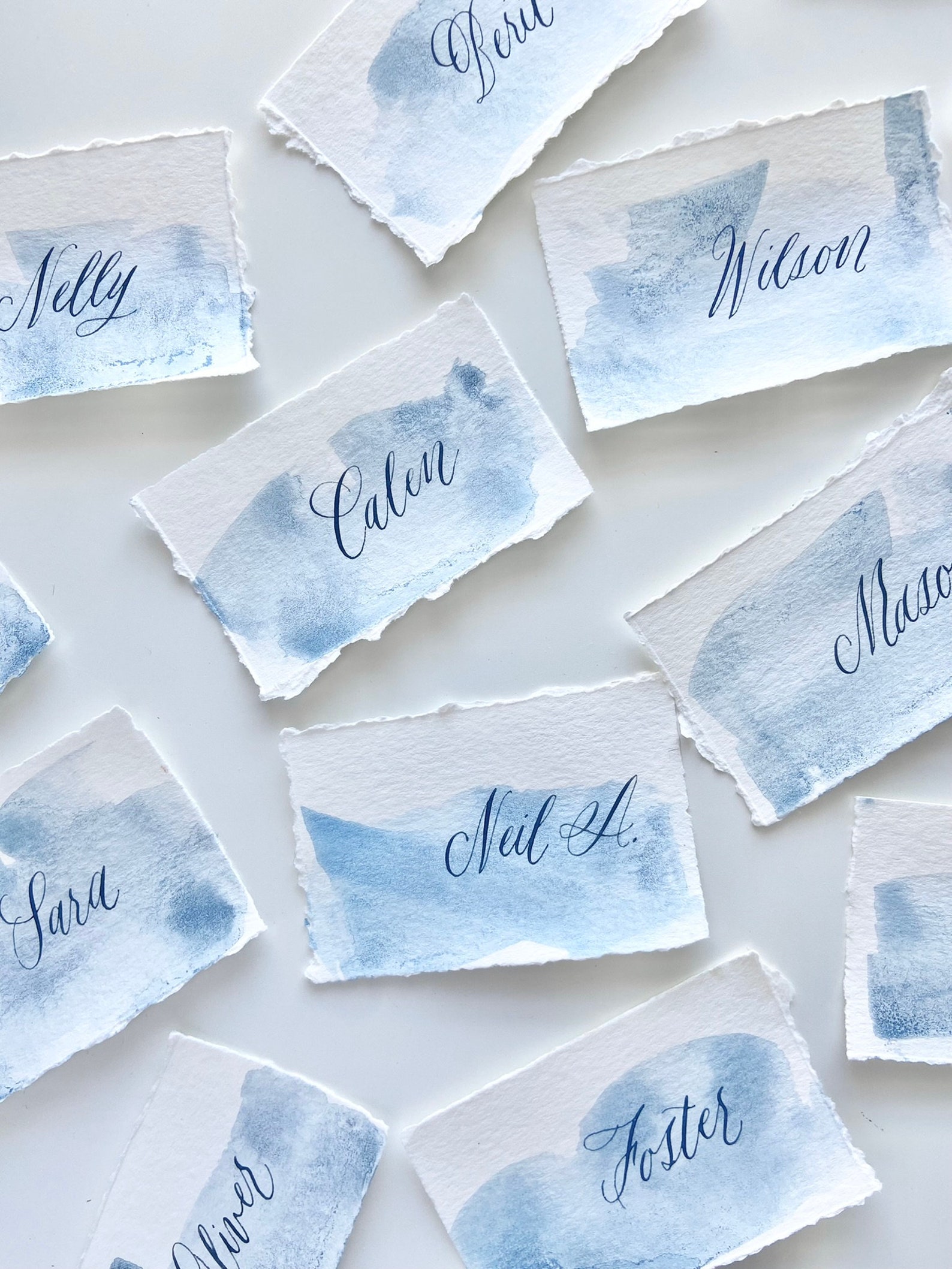 Custom Flat Watercolor Place Cards With Weddings and Events - Etsy