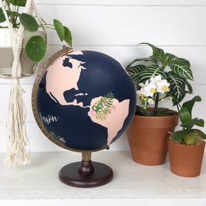 Globe Card Box for Wedding Gifts or Guestbook With Custom - Etsy