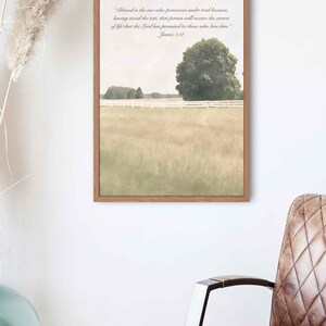 James 1:12, Vintage Scripture, Home Decor, Religious Home Decor ...