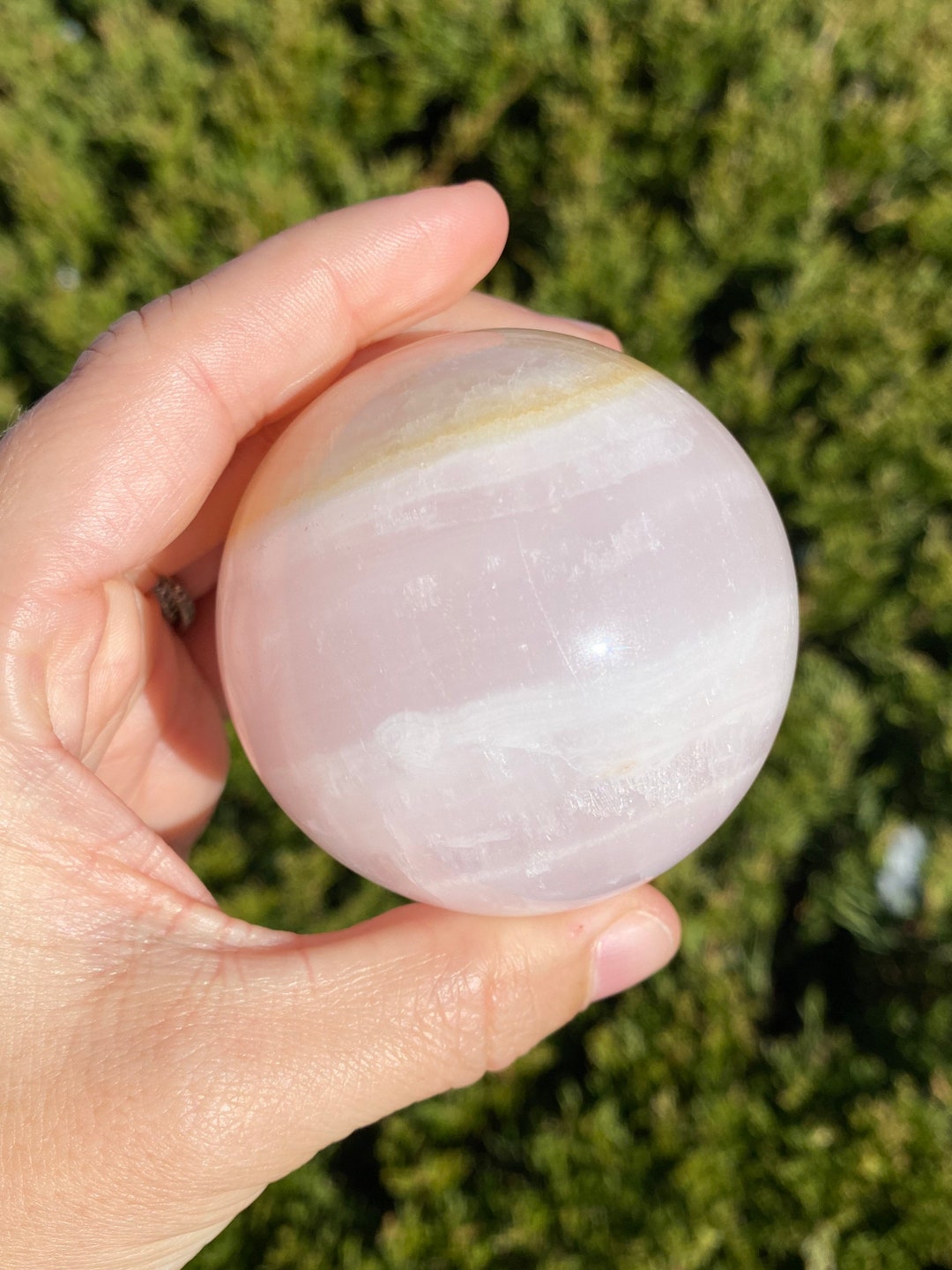 Gorgeous Pink Mangano Calcite Sphere | 58.6mm - Etsy