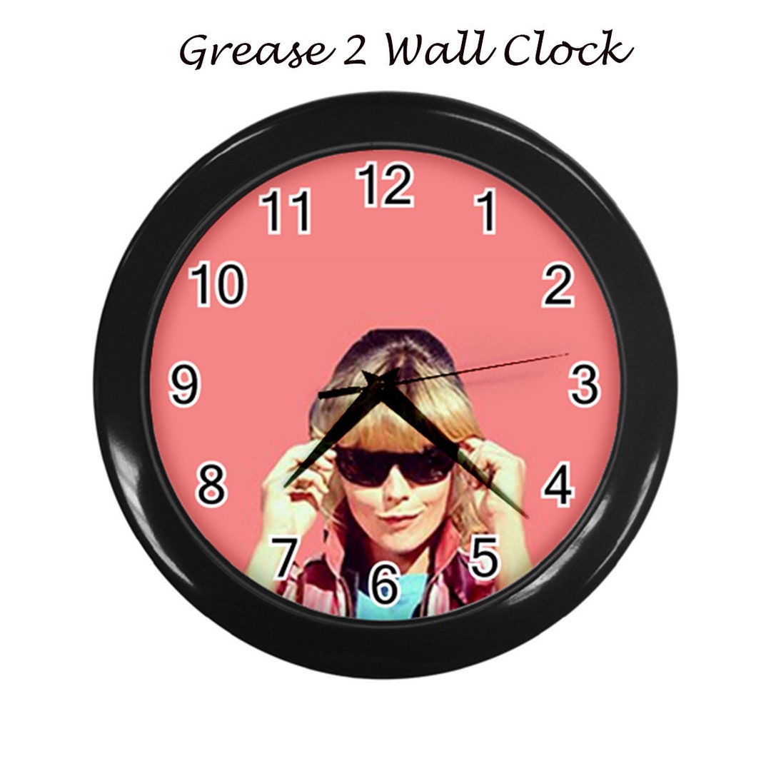 Grease2 Wall Clock 80's, Retro, Wrist Watch, Sports, Sports Watch, Pink ...