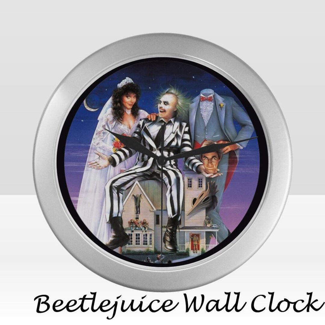 Beetlejuice Wall Clock 80's, Retro, Wrist Watch, Sports, Sports Watch ...