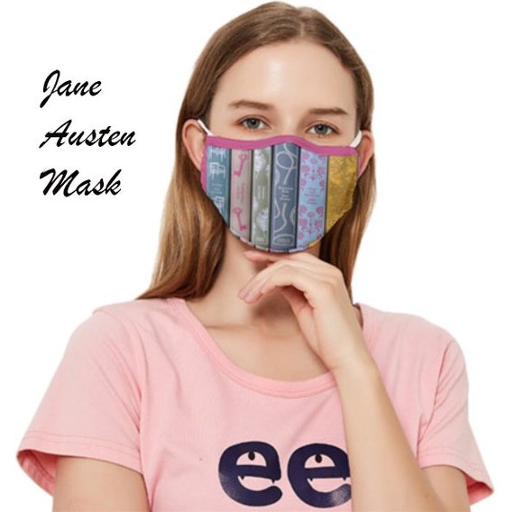 Jane Austen Fitted Mask Mask Fun Games19th Century | Etsy