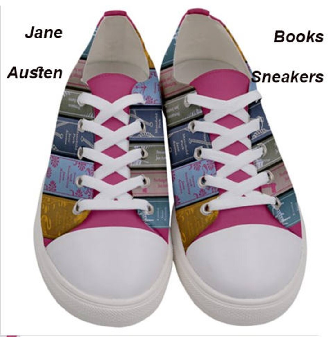 Jane Austen Books Sneakers, Jane Austen ,shoes, Sneakers,pattern, Fun ...