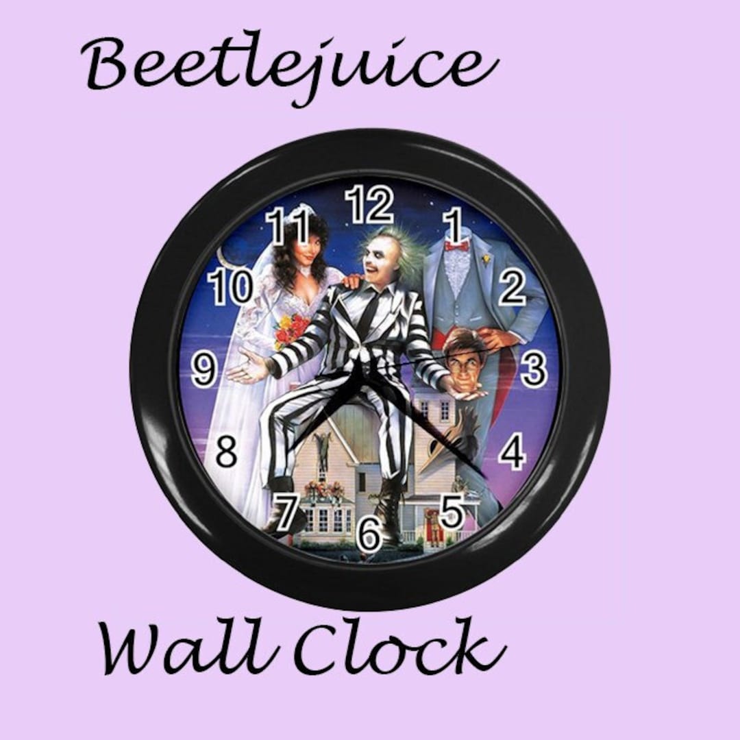 Beetlejuice Wall Clock 80's, Retro, Wrist Watch, Sports, Sports Watch ...