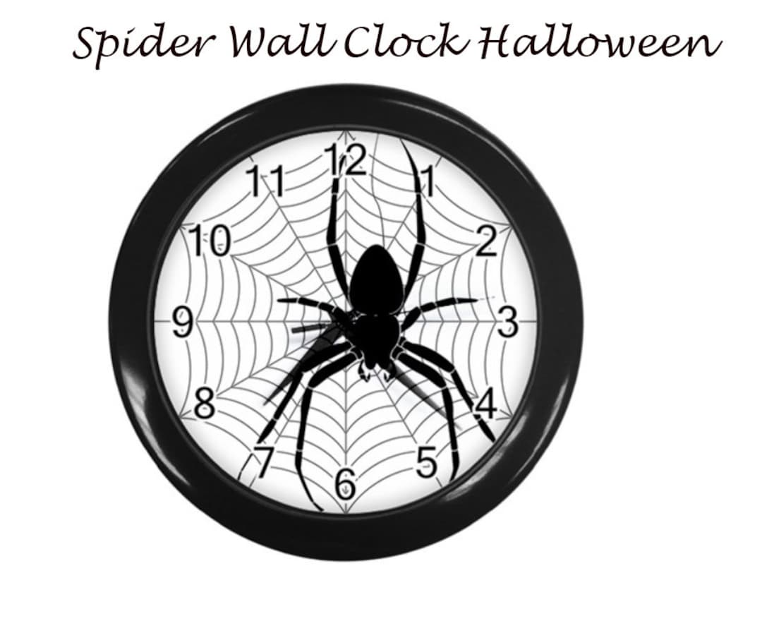 Spider Wall Clock Halloween, Wrist Watch, Sports, Sports Watch, Pink ...