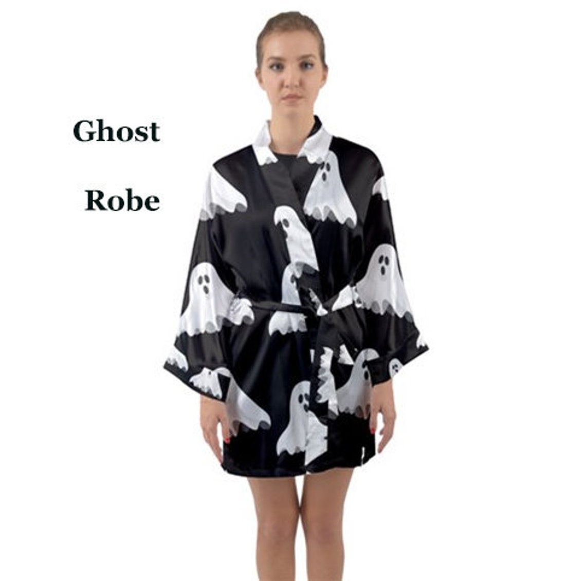 Ghost Robe Robe Kimono Haloween Pumpkin Bath Robe - Etsy