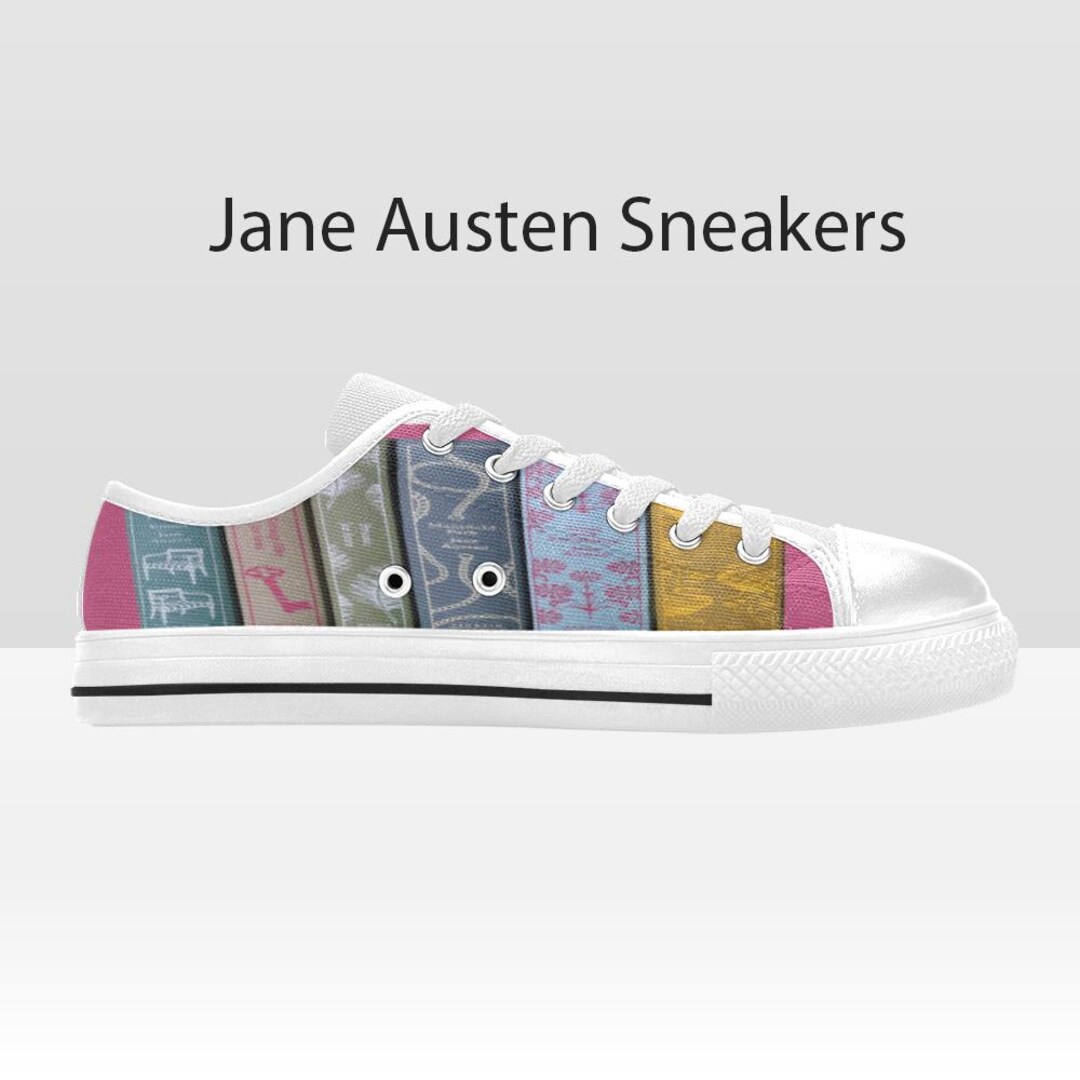 Jane Austen Books Sneakers, Jane Austen ,shoes, Sneakers,pattern, Fun ...