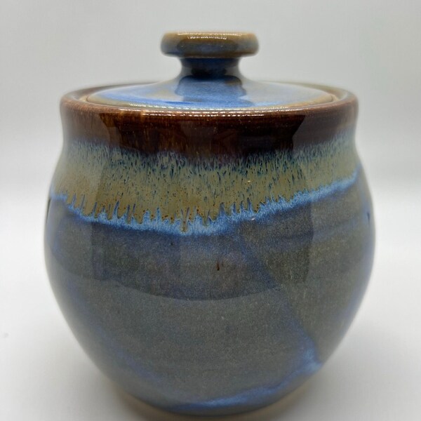 Blue Sugar Bowl - Etsy