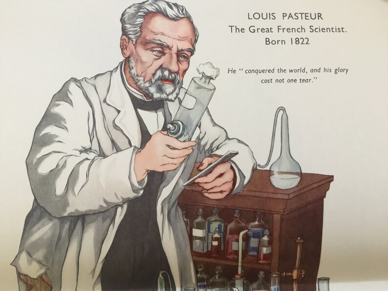 Antique Print Louis Pasteur | C1930s Lithograph | Great French ...