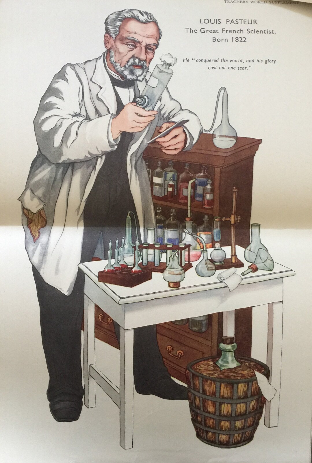 Antique Print Louis Pasteur | C1930s Lithograph | Great French ...