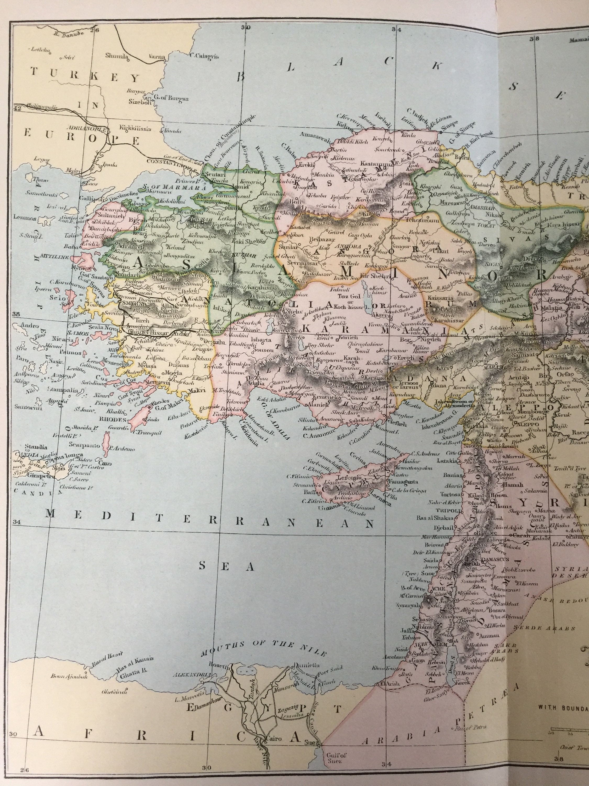 Antique Map Dated C1870's Map of Turkey in Asia Map of the - Etsy