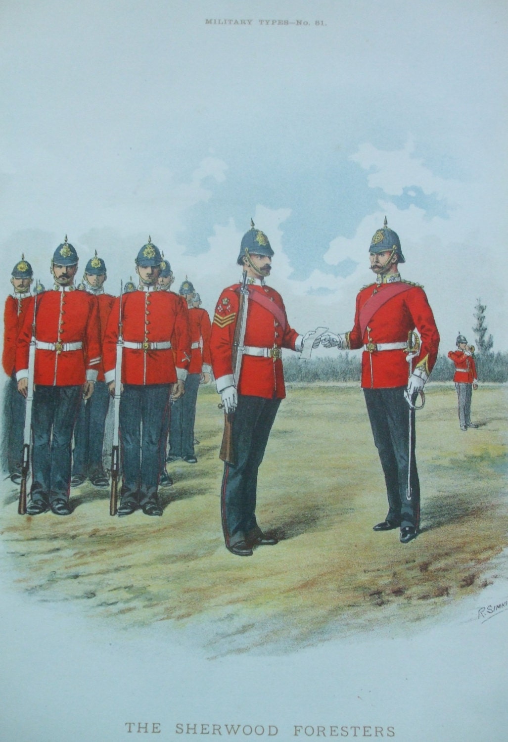 The Sherwood Foresters Derbyshire Regiment 45th and 95th Foot Vintage ...