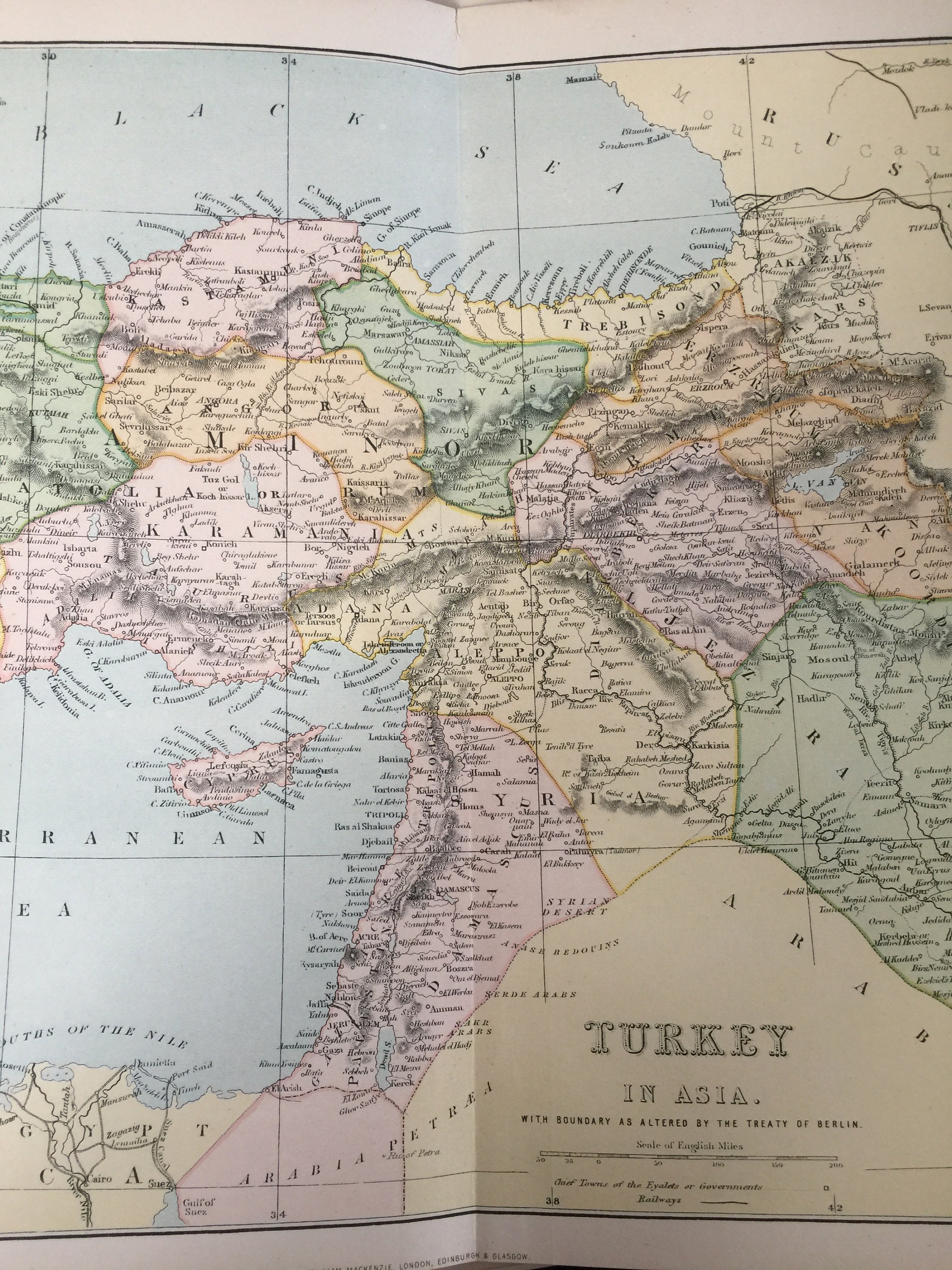 Antique Map Dated C1870's Map of Turkey in Asia Map of the - Etsy