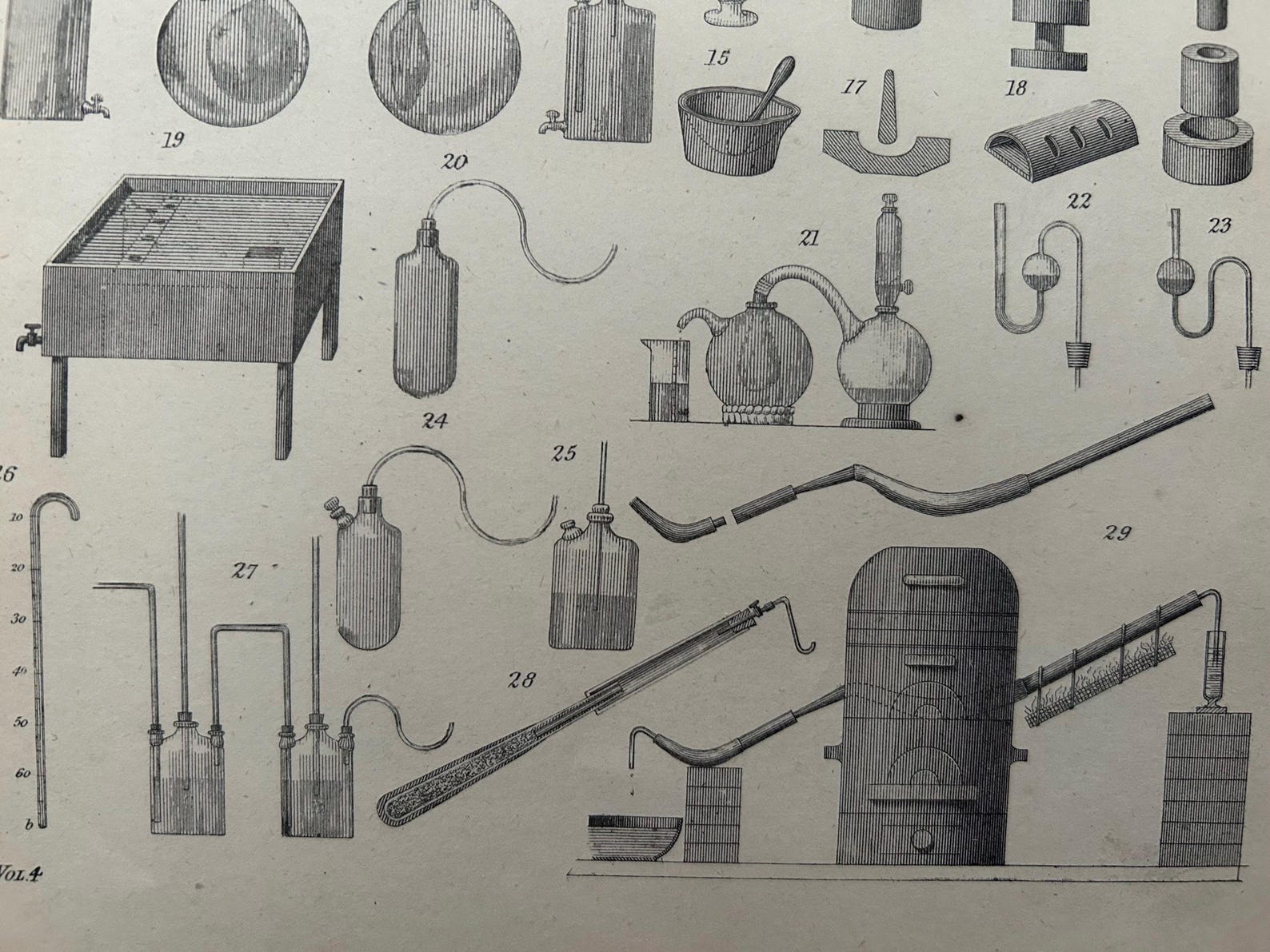 Antique Print C1877 Chemistry Engraving Victorian Lab Apparatus ...