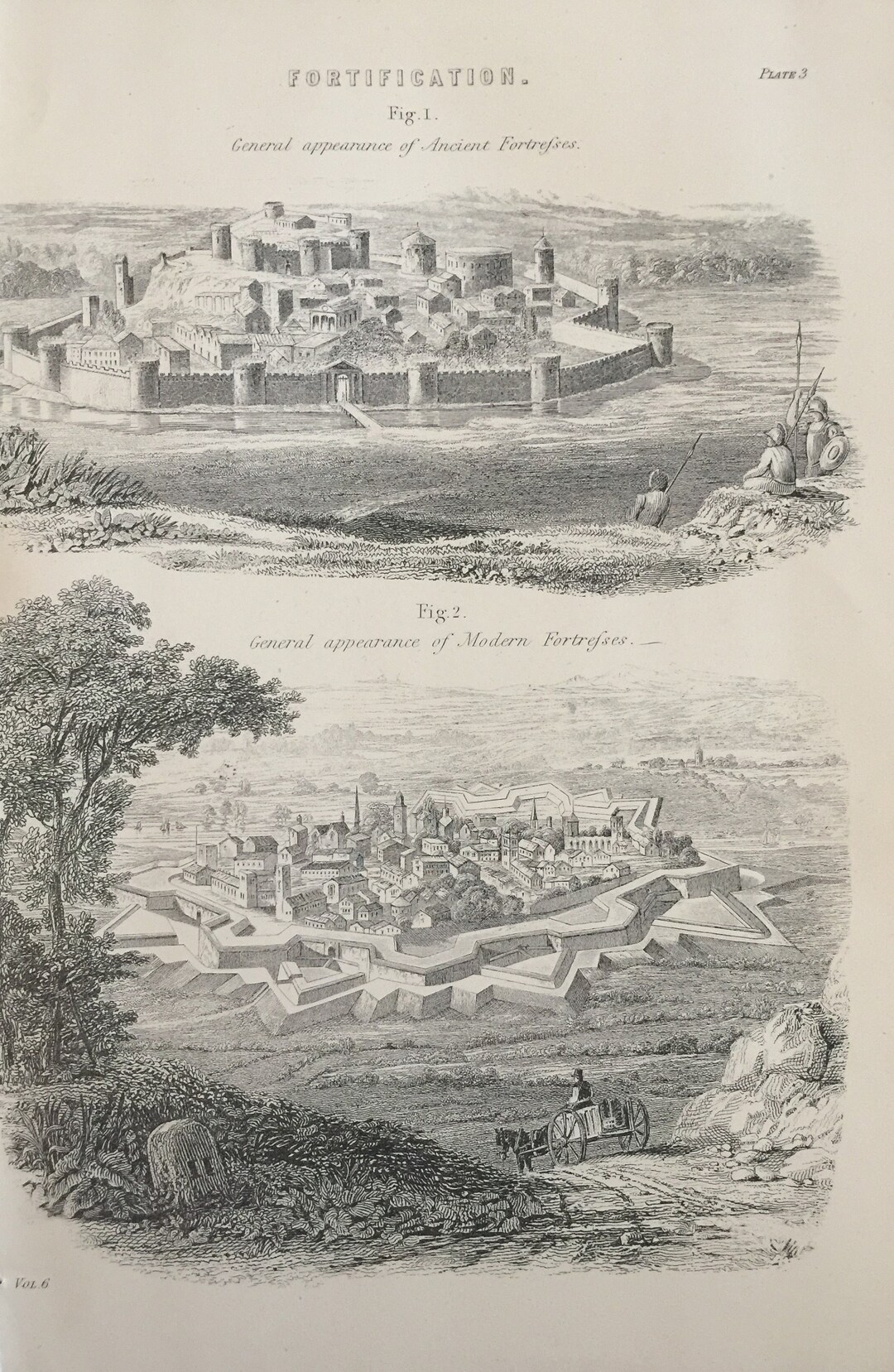 Antique Print Dated C1877 Fortification Engraving General Appearance of ...