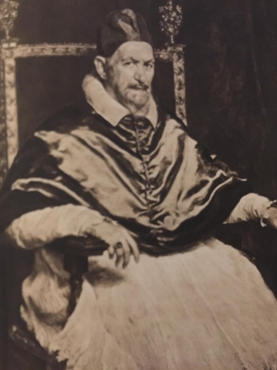 Antique Portrait of Pope Innocent X Print by Velasquez From Painting ...