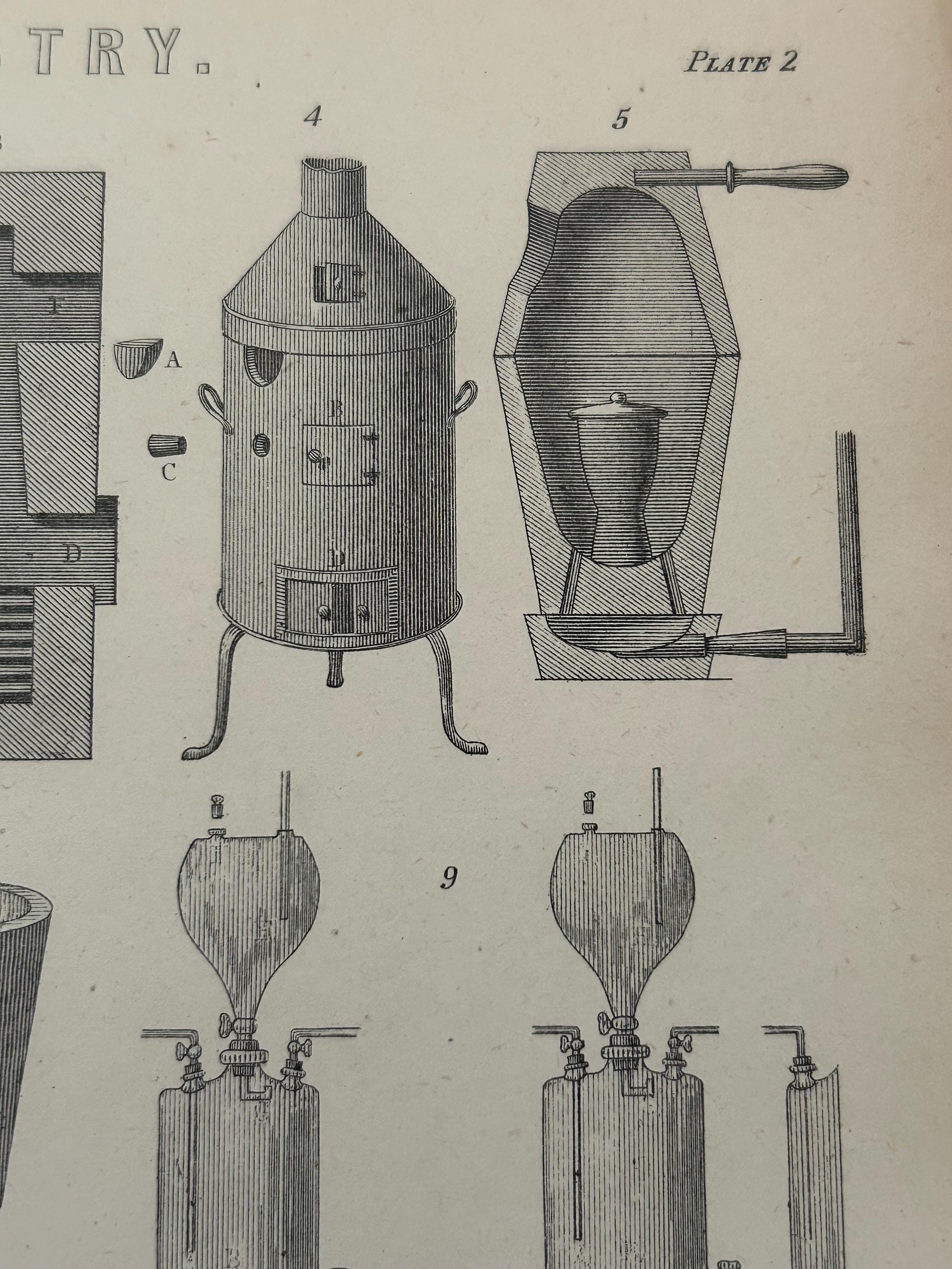 Antique Print C1877 Chemistry Engraving Victorian Lab Apparatus ...