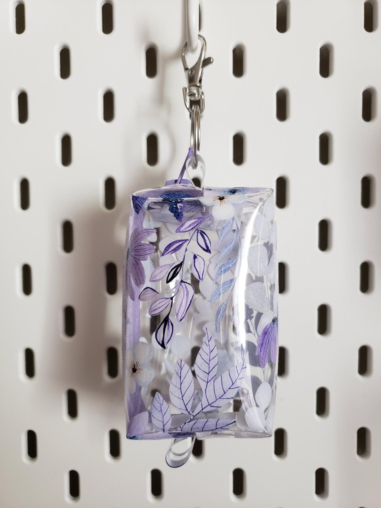 Lavender Floral Clear Vinyl Mini Boxy Bag Clear Mini Bag Clear Boxy ...