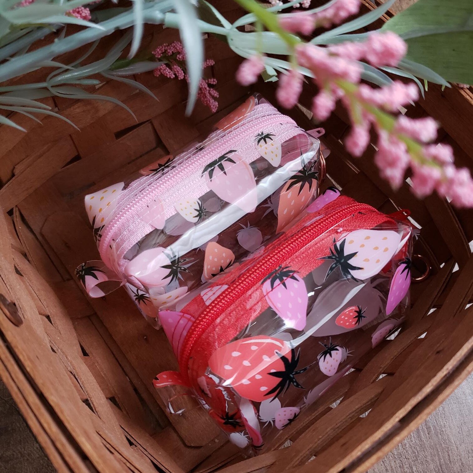 Strawberry Clear Vinyl Mini Boxy Bag | Clear Mini Bag | Clear Boxy ...