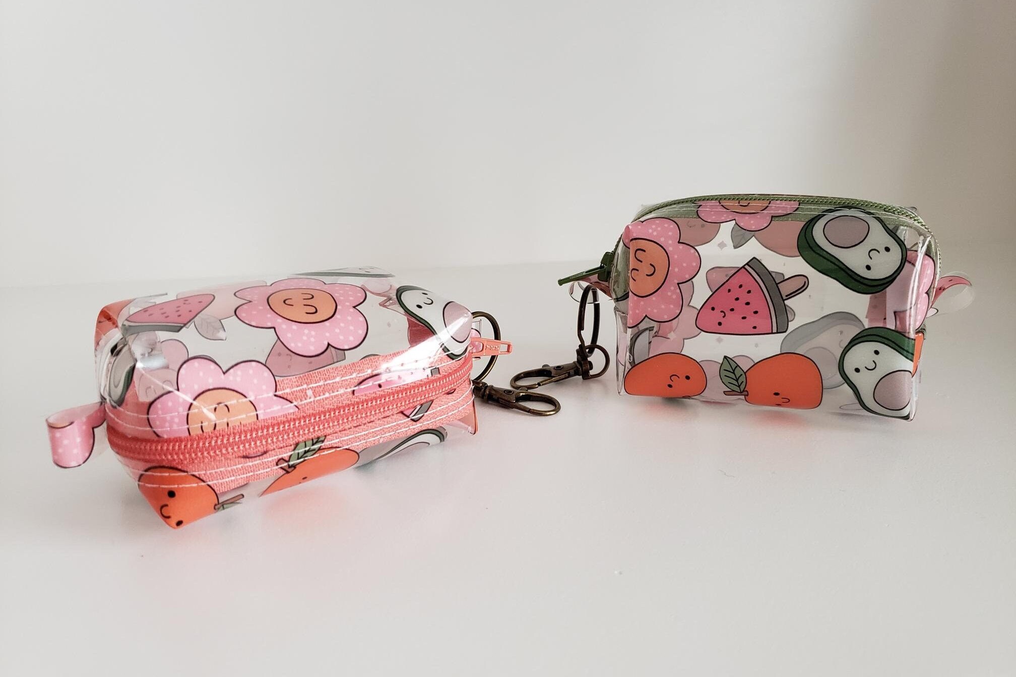 Cute Fruits Clear Vinyl Mini Boxy Bag | Clear Mini Bag | Clear Boxy ...