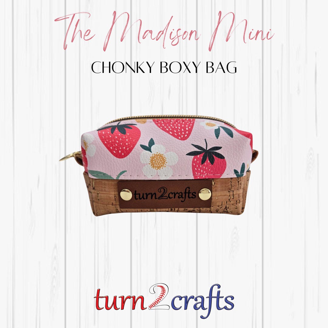 The Madison Mini Chonky Boxy Bag Strawberry Vinyl Mini Chonky Boxy Bag ...
