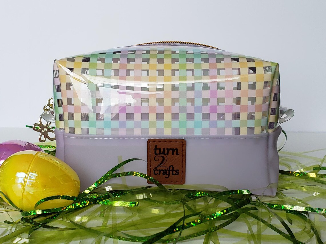 Clear Vinyl Boxy Bag Clear Vinyl Two-toned Boxy Bag Clear Bag - Etsy