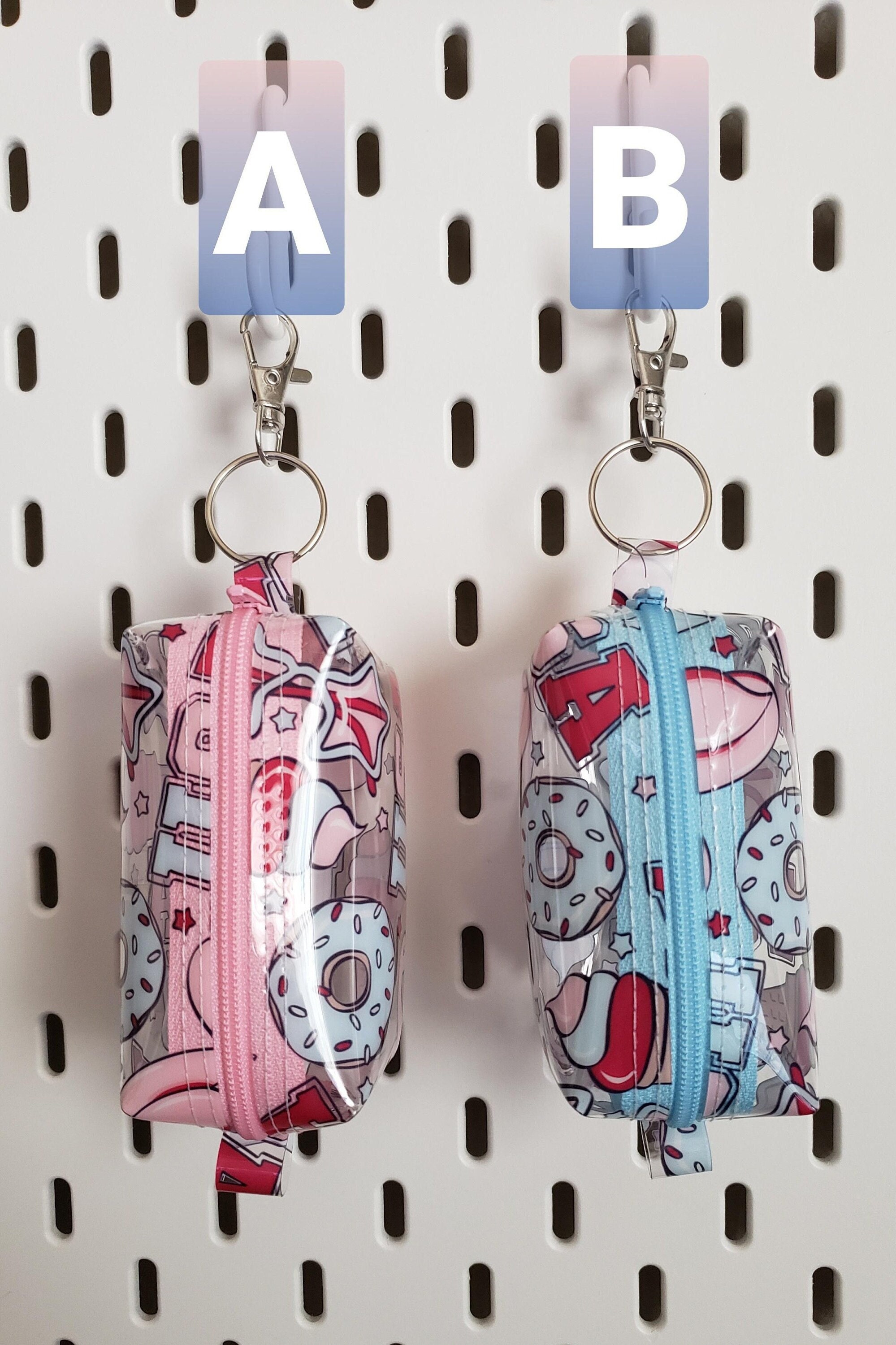 USA Clear Vinyl Mini Boxy Bag | Clear Mini Bag | Clear Boxy Keychain - Etsy