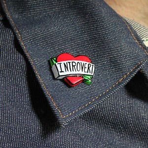 Introvert Enamel Pin Custom Pins Lapel Pin - Etsy