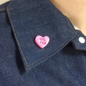 Enamel Pin Feminist Girl Power GRL PWR - Etsy