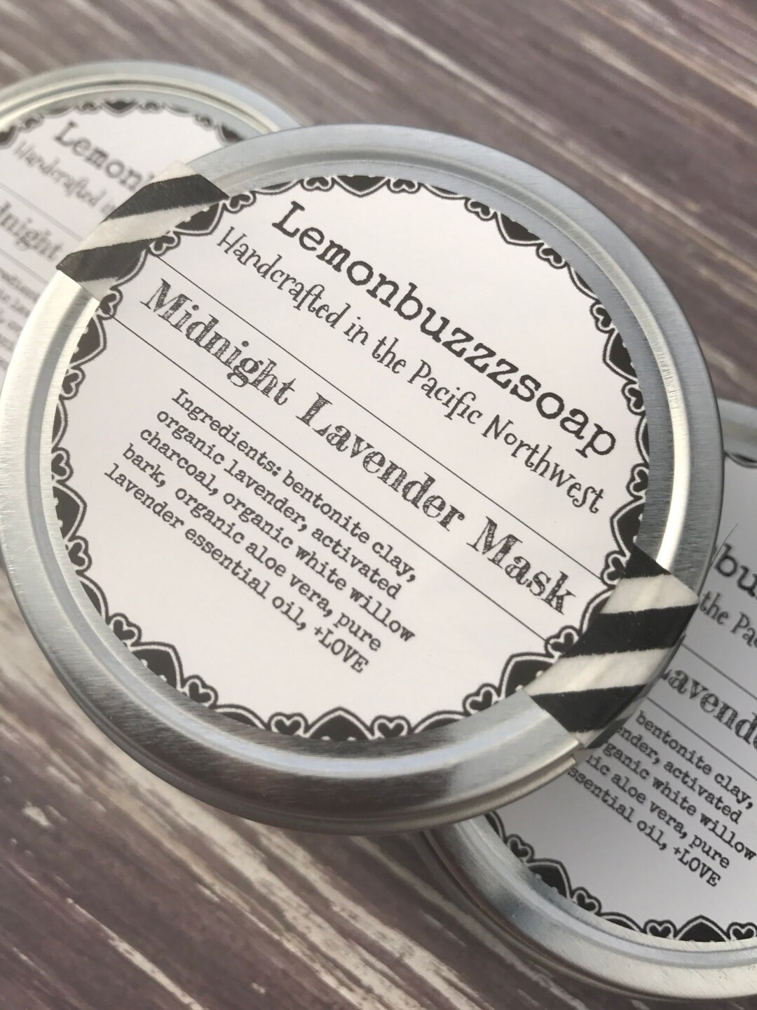 Midnight Lavender Face Mask-organic Face Mask+detox Mask+clay Face Mask ...