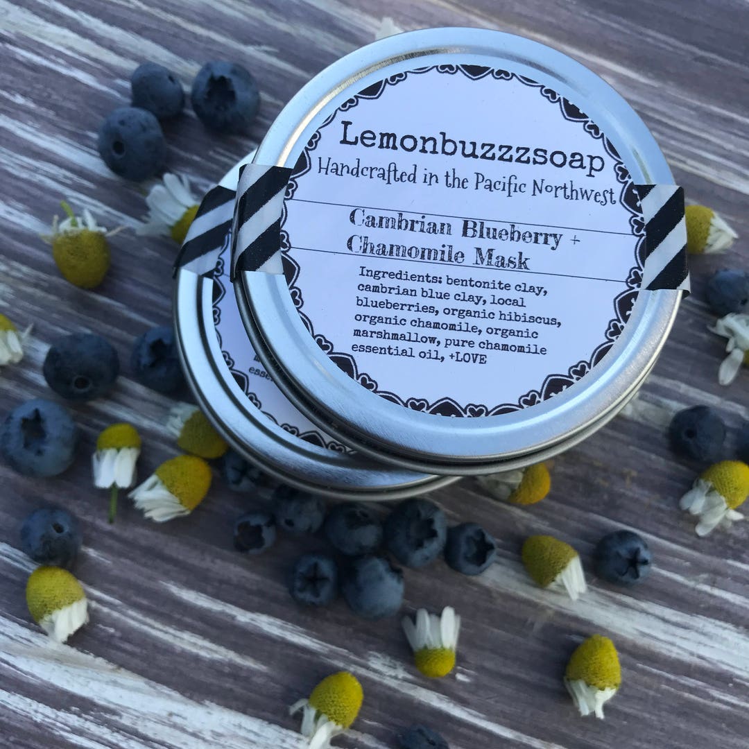 Cambrian Blueberry and Chamomile Face Mask+detox Mask+clay Face Mask ...