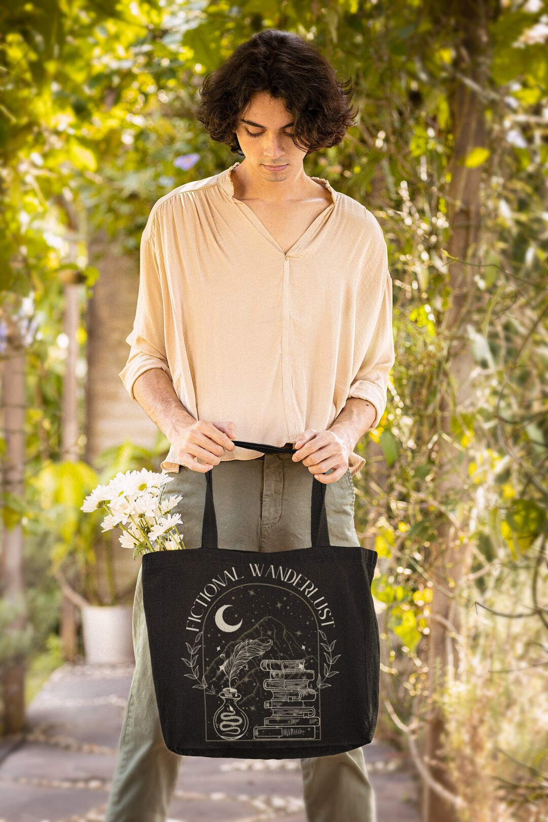 Fictional Wanderlust Tote Bag Bookcore Bag Bookish Tote Poet Tote ...
