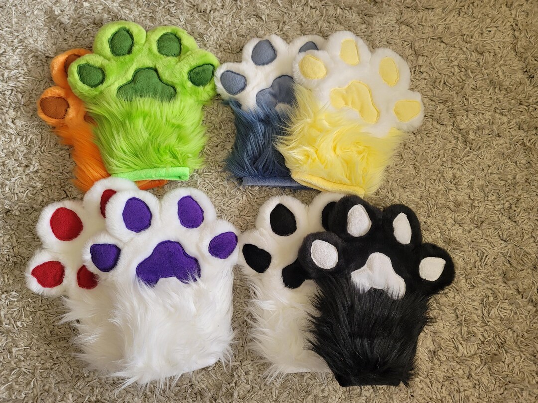 Mismatched Furry Hand Paws - Etsy