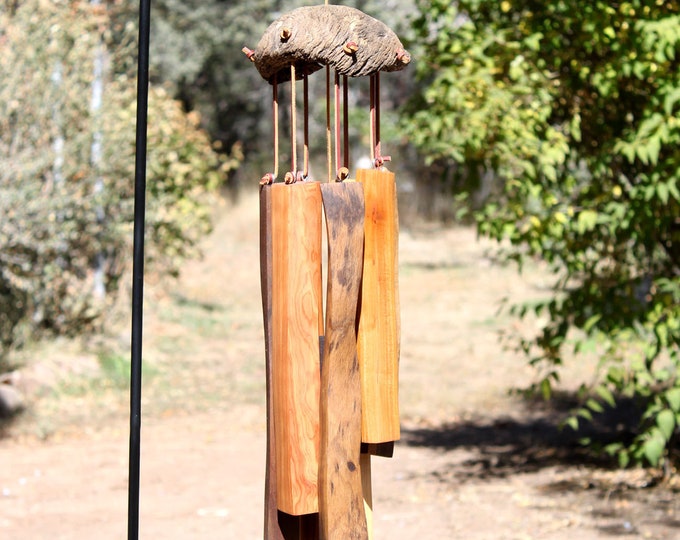 Wind Chimes "desert Tortoise" - Natural Wood Black Walnut Alligator ...