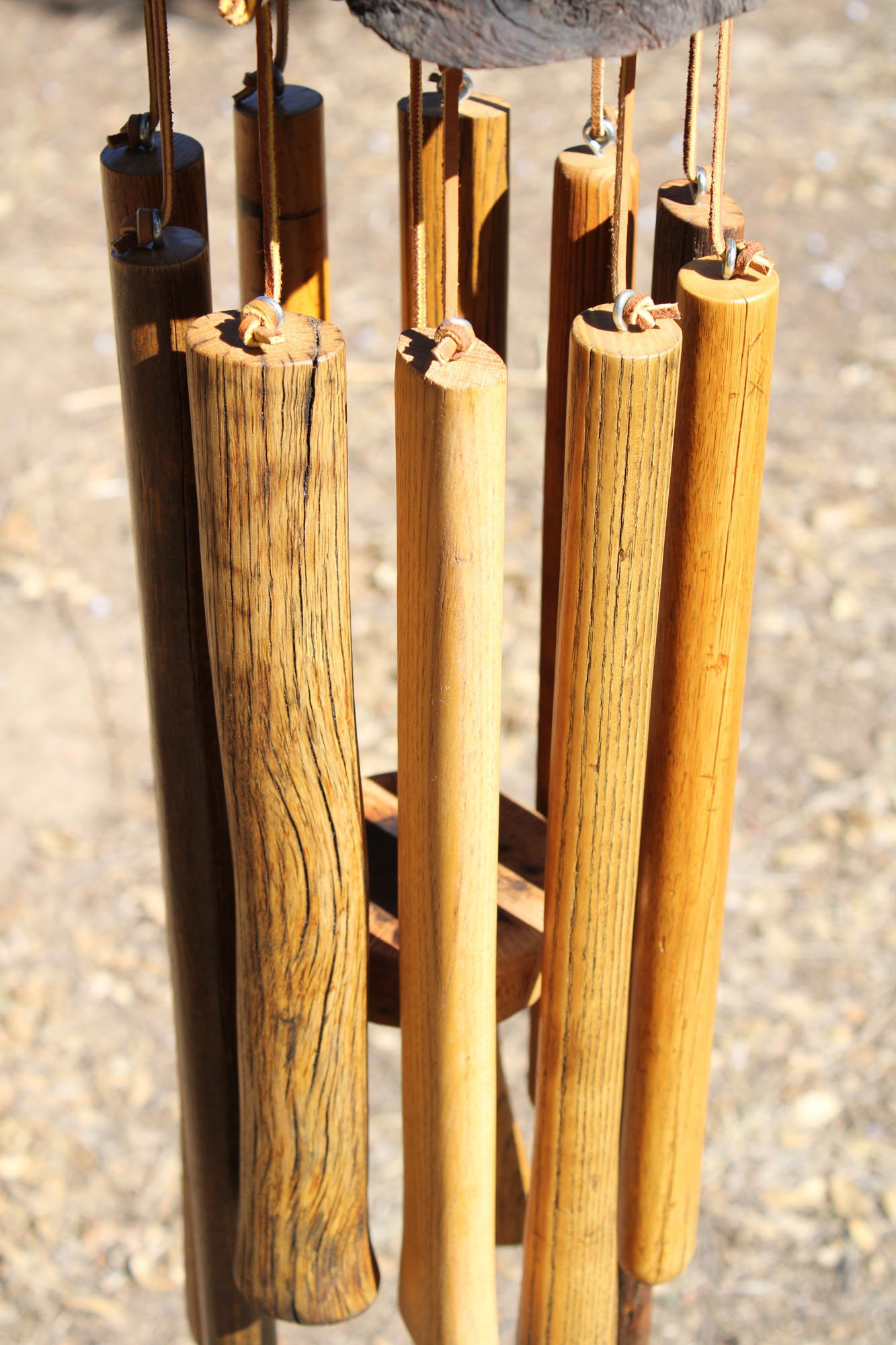 Wind Chimes workforce Vintage Tool Handles Ash Hickory Oak Wood Rustic ...