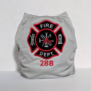 Firefighter Daddy Embroidered Cloth Diaper - Custom Fire Fighter Diaper ...