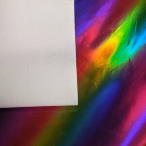 Rainbow Holographic Vinyl 12x52 ROLL Primary Rainbow Embroidery Vinyl ...
