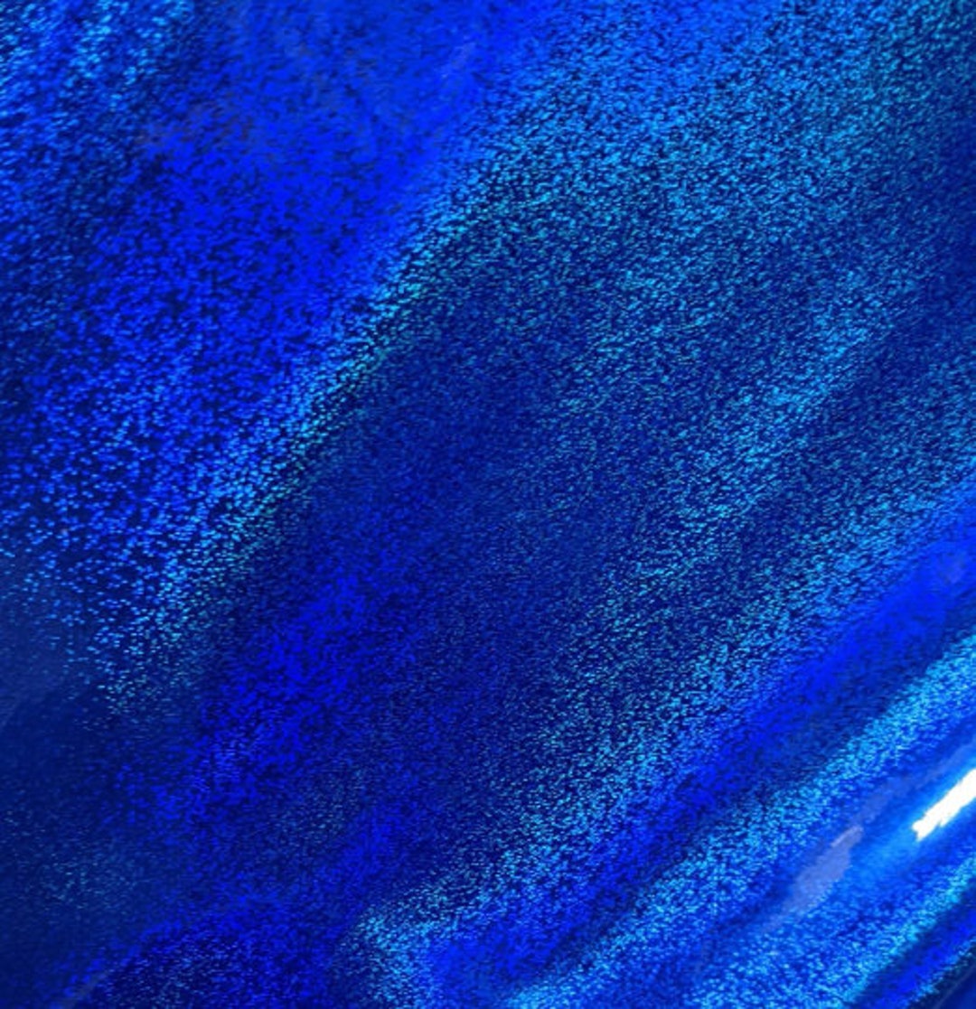 Blue Prismatic Holographic Embroidery Vinyl 12x52 Roll Canvas Backed ...