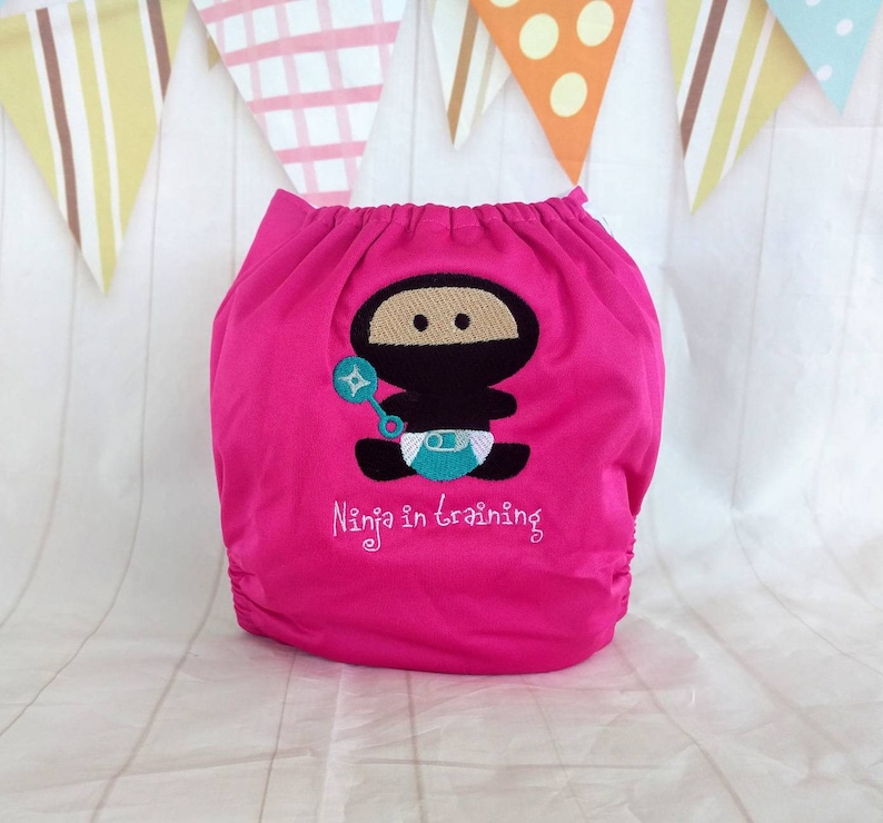 Ninja Baby Cloth Diaper Ninja in Training Embroidered | Etsy