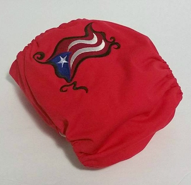 Embroidered Puerto Rico Cloth Diaper Flag Nappy Pocket | Etsy