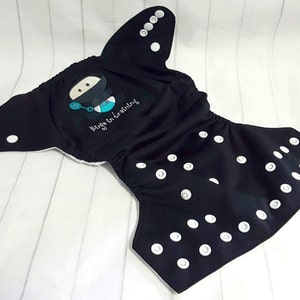 Ninja Baby Cloth Diaper - Ninja in Training - Embroidered Cloth Diaper ...