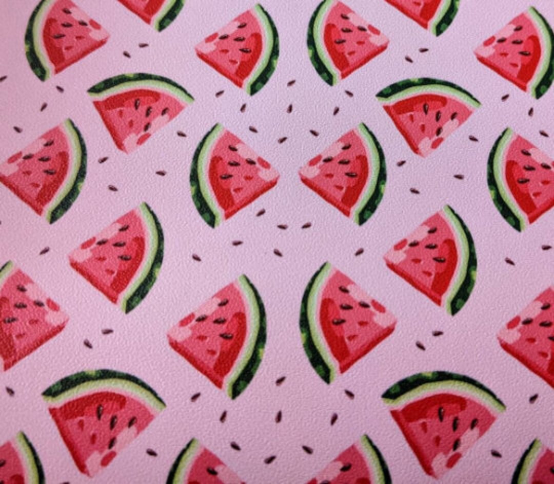 Watermelon Vinyl Fabric 12x52 ROLL Hair Bow Vinyl in the Hoop Fabric ...