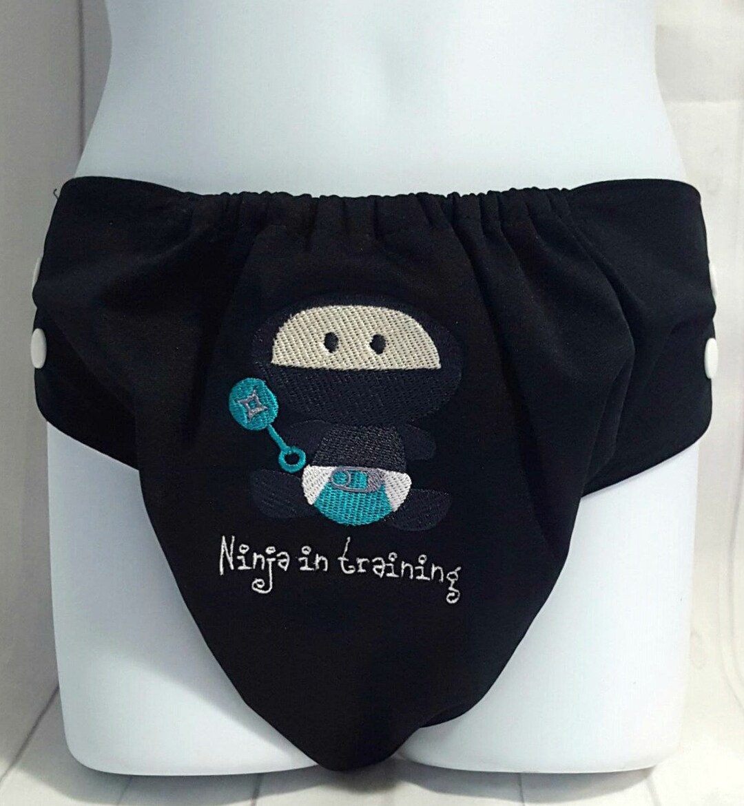 Ninja Baby Cloth Diaper - Ninja in Training - Embroidered Cloth Diaper ...