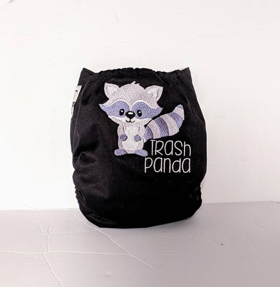 Raccoon Cloth Diaper Embroidered Cloth Diaper Funny Baby | Etsy